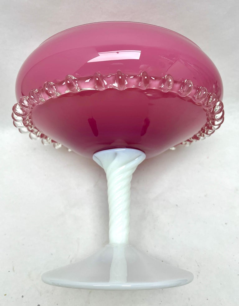 Italian Empoli Art Glass Opaline from the Mid-20th Century, Excellent ...
