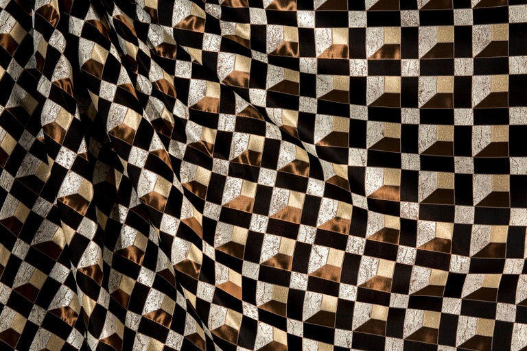 Italian Fabric with Geometric Pattern Available in Different Colour For ...