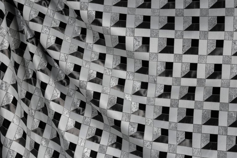 Italian Fabric with Geometric Pattern Available in Different Colour For ...