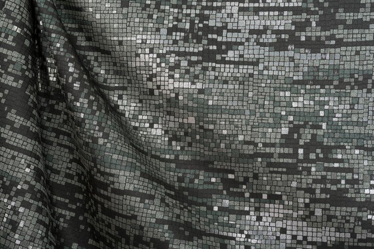 Italian Fabric with Geometric Pattern Available in Different Colour For ...