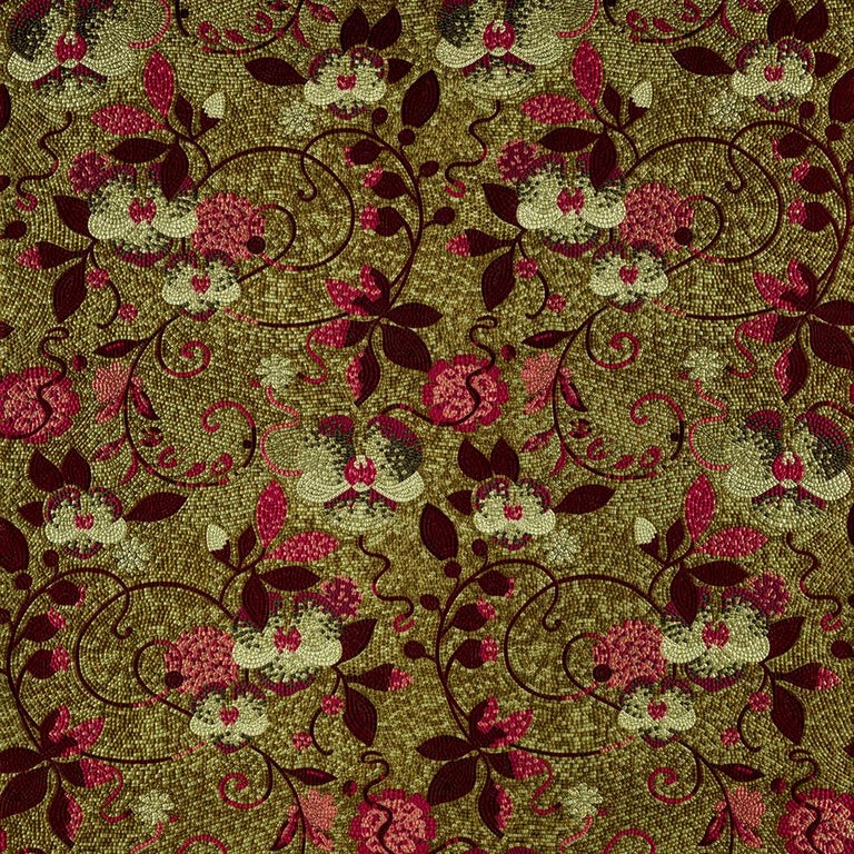 Italian Fabric with Quilted Floral Pattern Available in Different ...