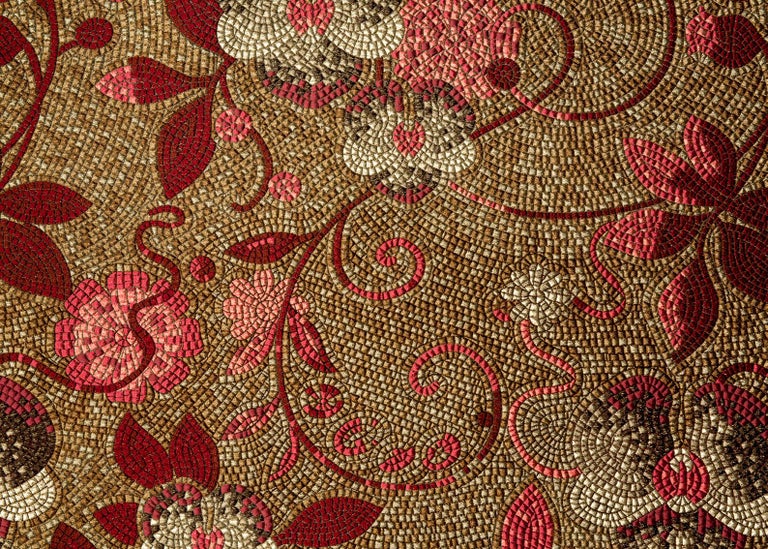 Italian Fabric with Quilted Floral Pattern Available in Different ...