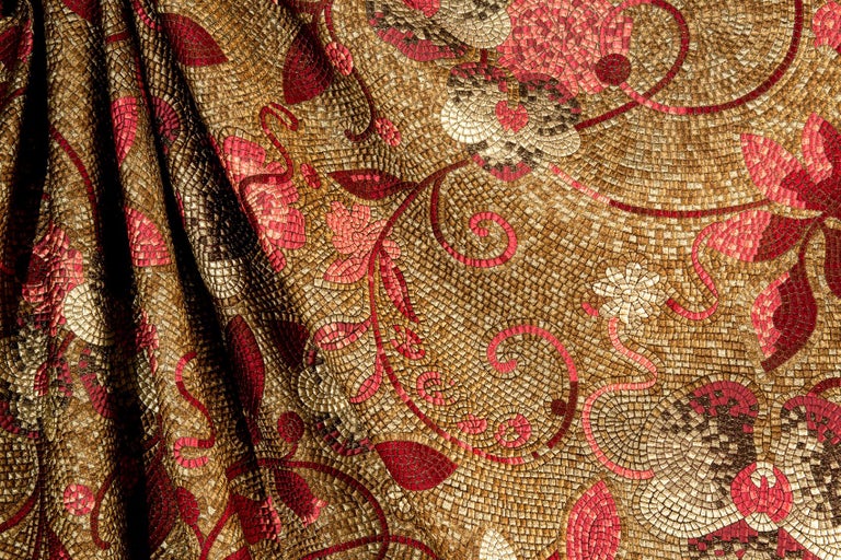 Italian Fabric with Quilted Floral Pattern Available in Different ...