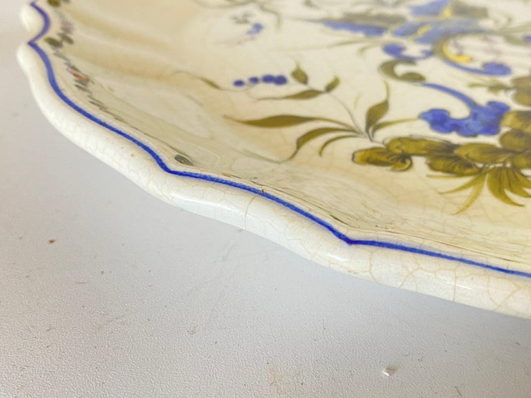 Italian Faience 19th Century, Hand Painted, Flowers Decor Pattern For ...