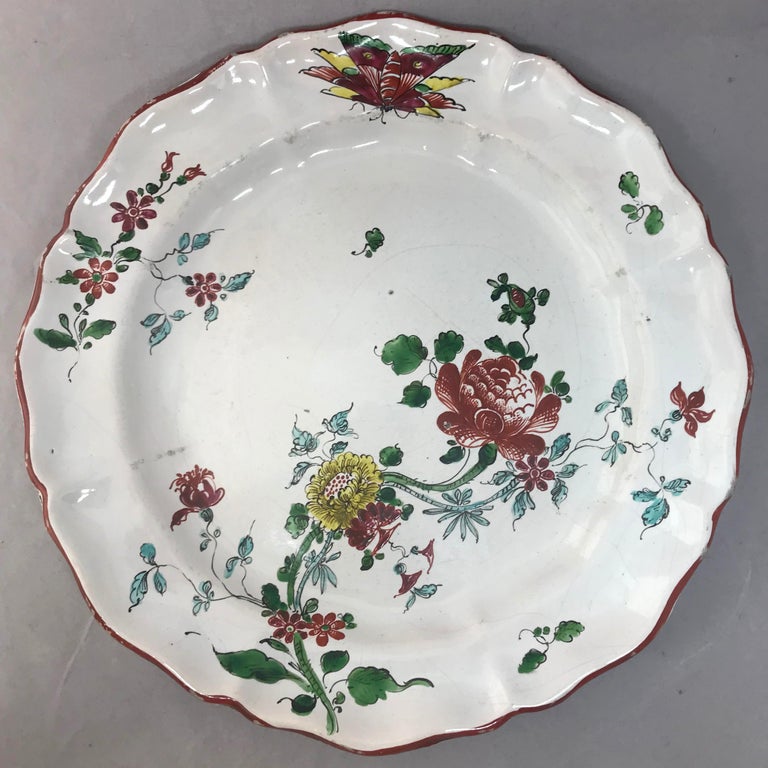 Italian Faience Floral Plates at 1stDibs