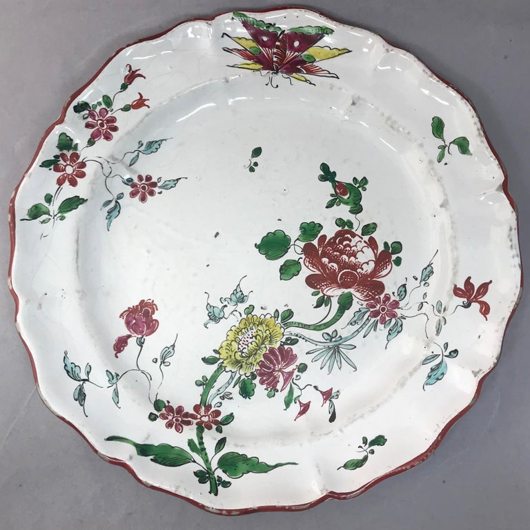 Italian Faience Floral Plates at 1stDibs