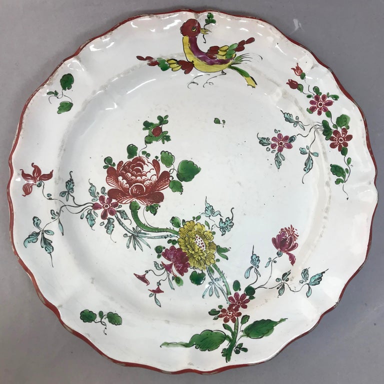 Italian Faience Floral Plates at 1stDibs