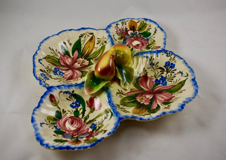 Italian Faïence Nove Rose and Fruit Relish Tray Server at 1stDibs ...