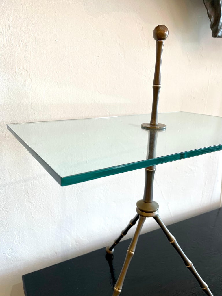 Italian Faux Bamboo "Jack" Side Table For Sale at 1stDibs