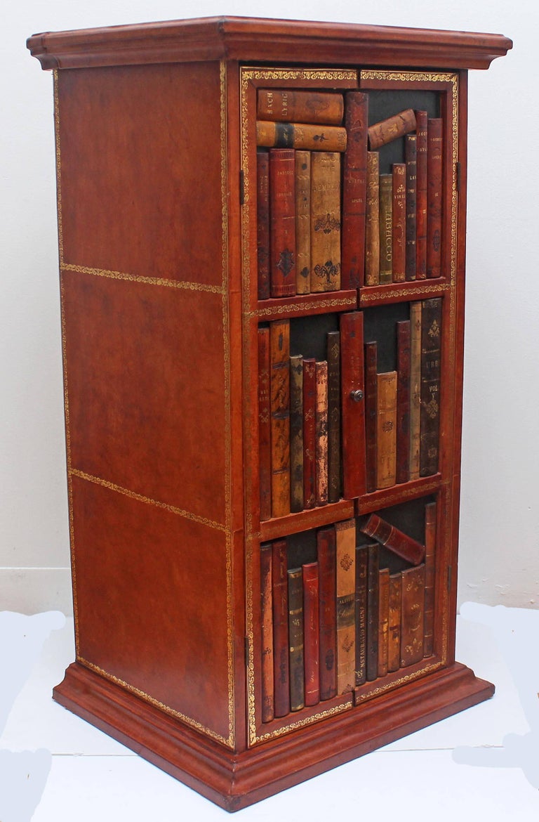 Italian Faux Bookcase Front Liquor Cabinet For Sale at 1stDibs ...