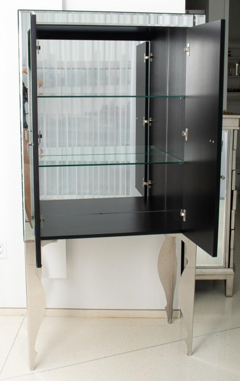 Italian Ferrari Hollywood Regency Mirrored Cabinet For Sale at 1stDibs