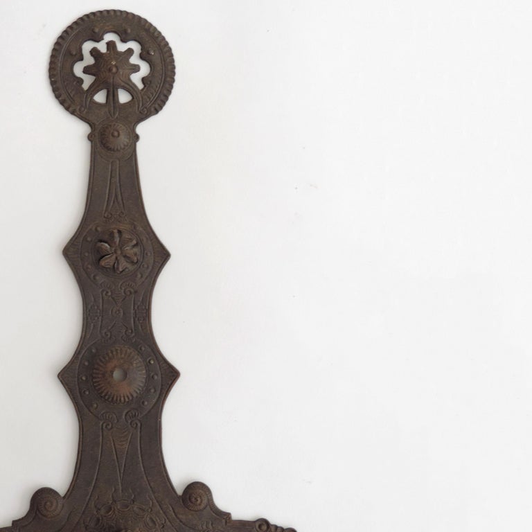 Italian Finely Engraved Art Deco Wrought Iron Appliques, 1920s For Sale ...