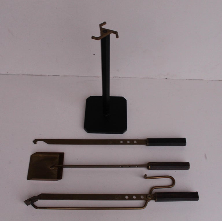 Mid Century Italian Fireplace Set by Tobia Scarpa for Dimensione Fuoco ...