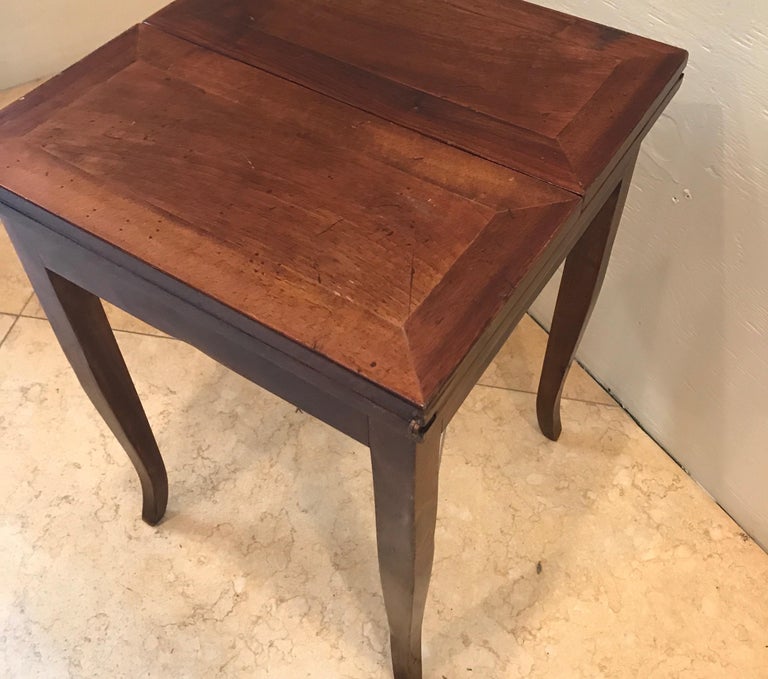 Italian Flip Top Extension Side Table For Sale at 1stDibs