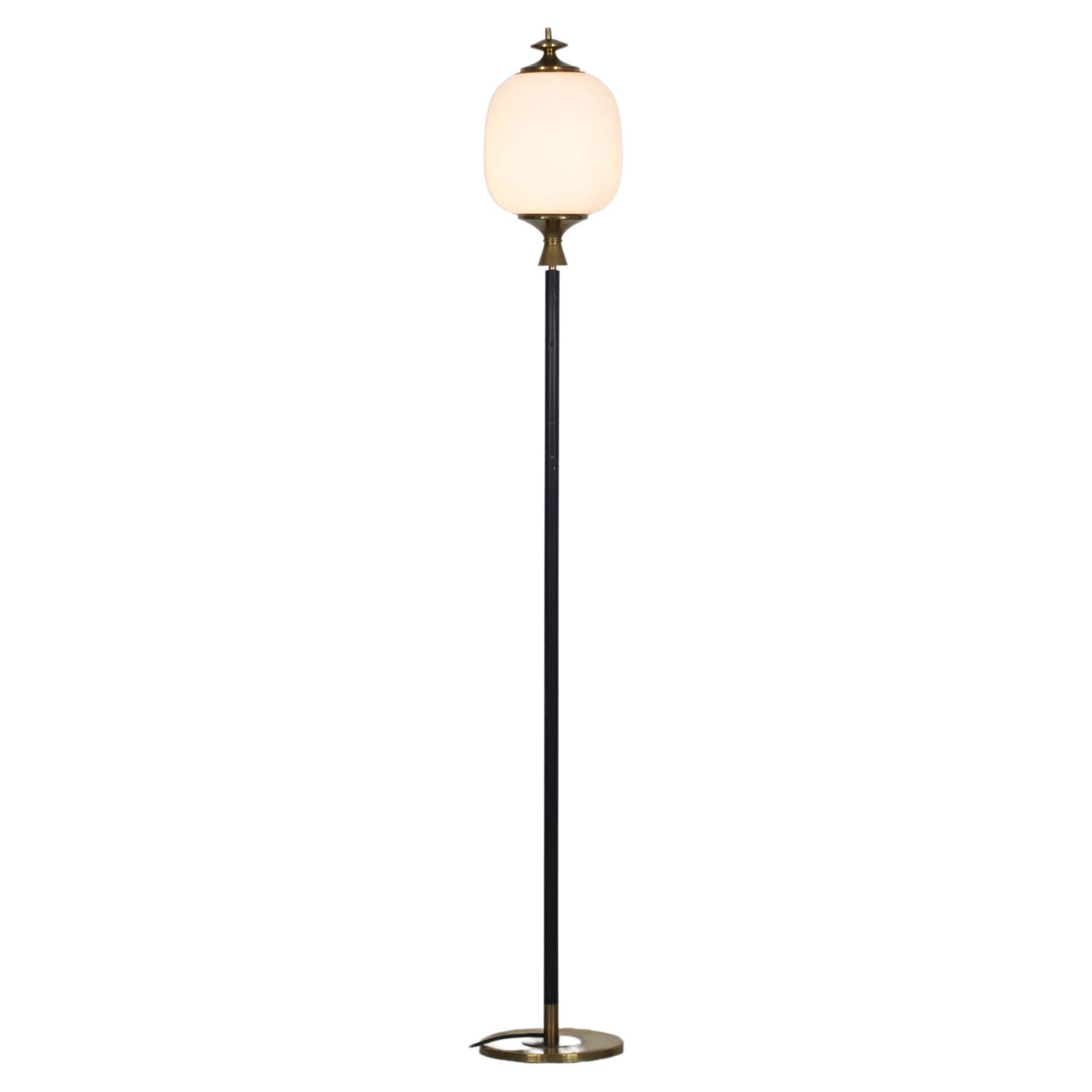 Italian Vintage Sculptural Floor Lamp with Steel CoatRack and Umbrella ...