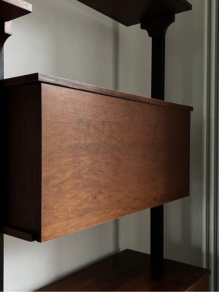 Italian Floor to Ceiling Shelving Unit, Three Bays, Second Half 20th ...