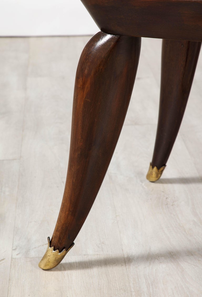 Italian Florentine Walnut and Verdi Alpi Marble Coffee Table, circa ...