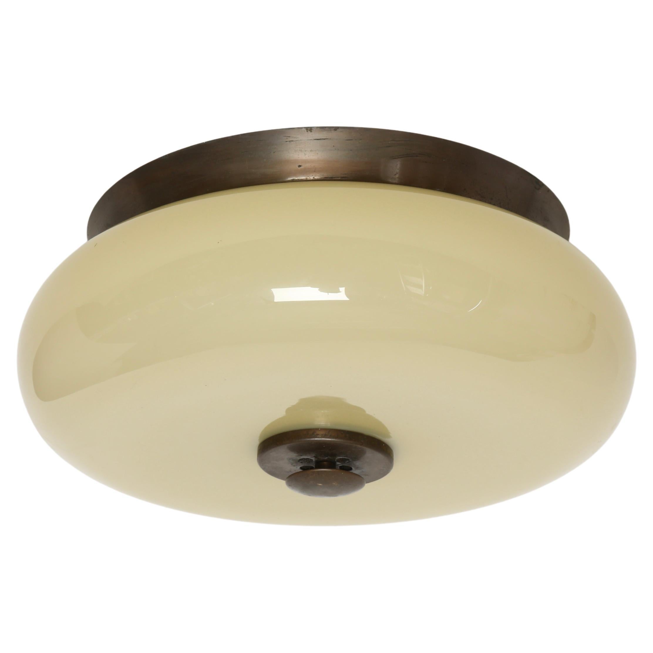 Italian flush mount ceiling light in the style of Luigi Caccia ...