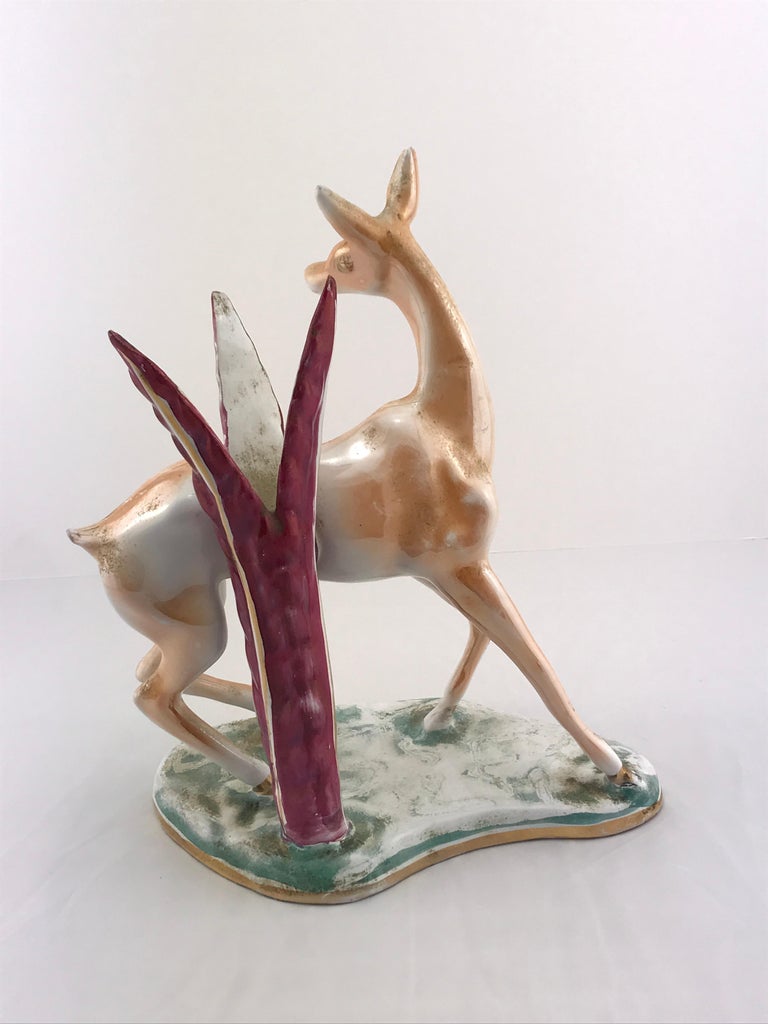 Mid Century Italian F.Mori Ceramic Animal Sculpture, 1950s For Sale at ...