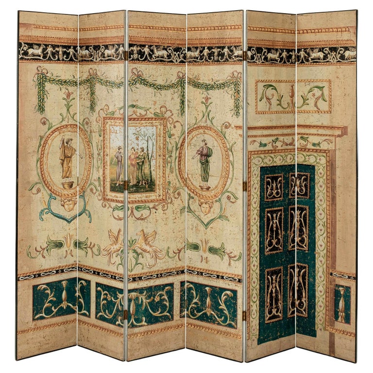 Italian Folding Screen For Sale at 1stDibs