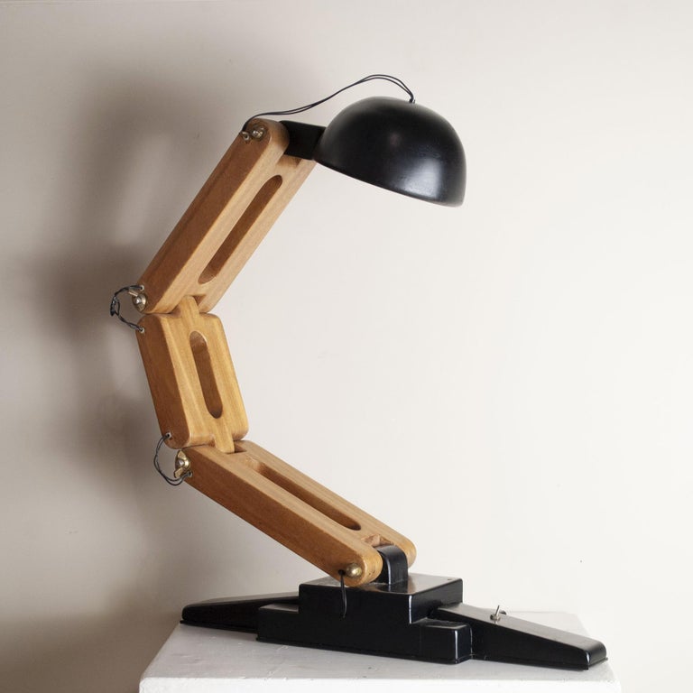 Italian Folding Table Lamp Vertebra from the Sixties For Sale at 1stDibs