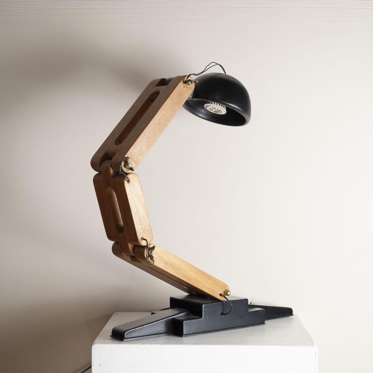Italian Folding Table Lamp Vertebra from the Sixties For Sale at 1stDibs