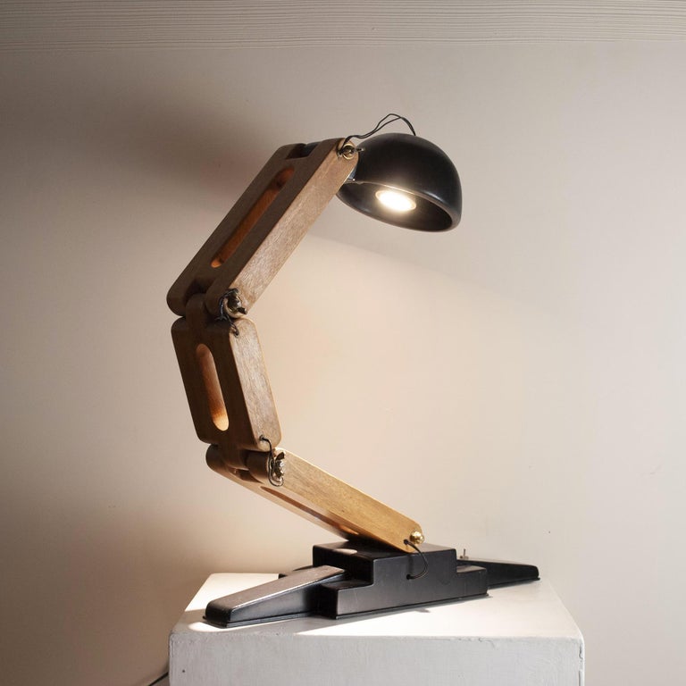 Italian Folding Table Lamp Vertebra from the Sixties For Sale at 1stDibs