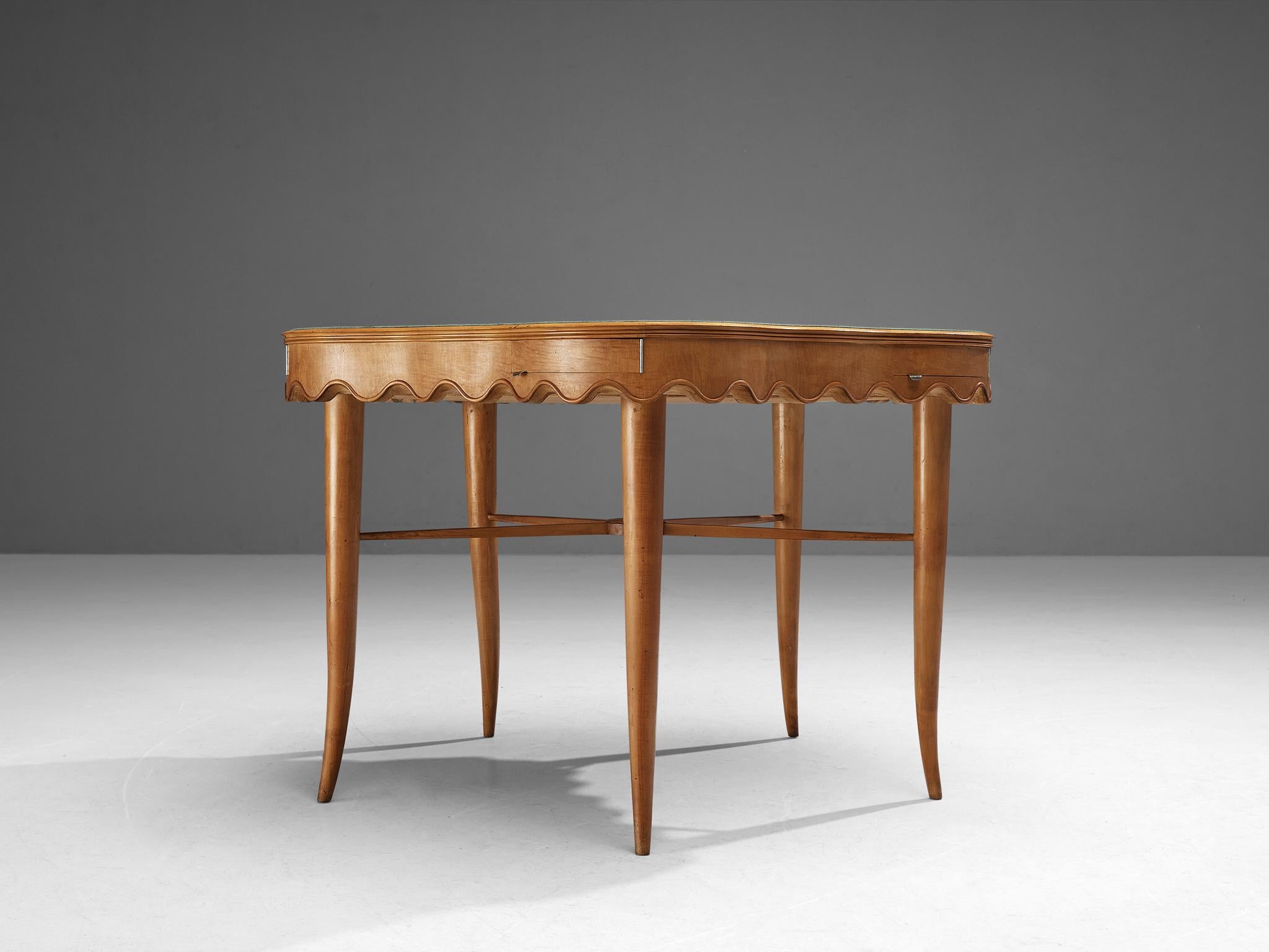 Italian Game Table in Maple For Sale at 1stDibs