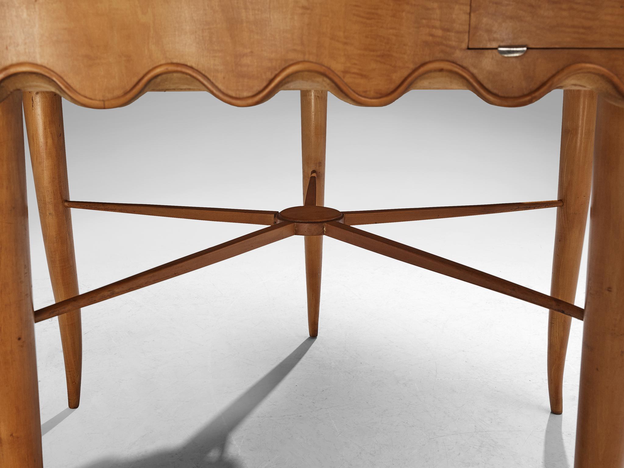 Italian Game Table in Maple For Sale at 1stDibs