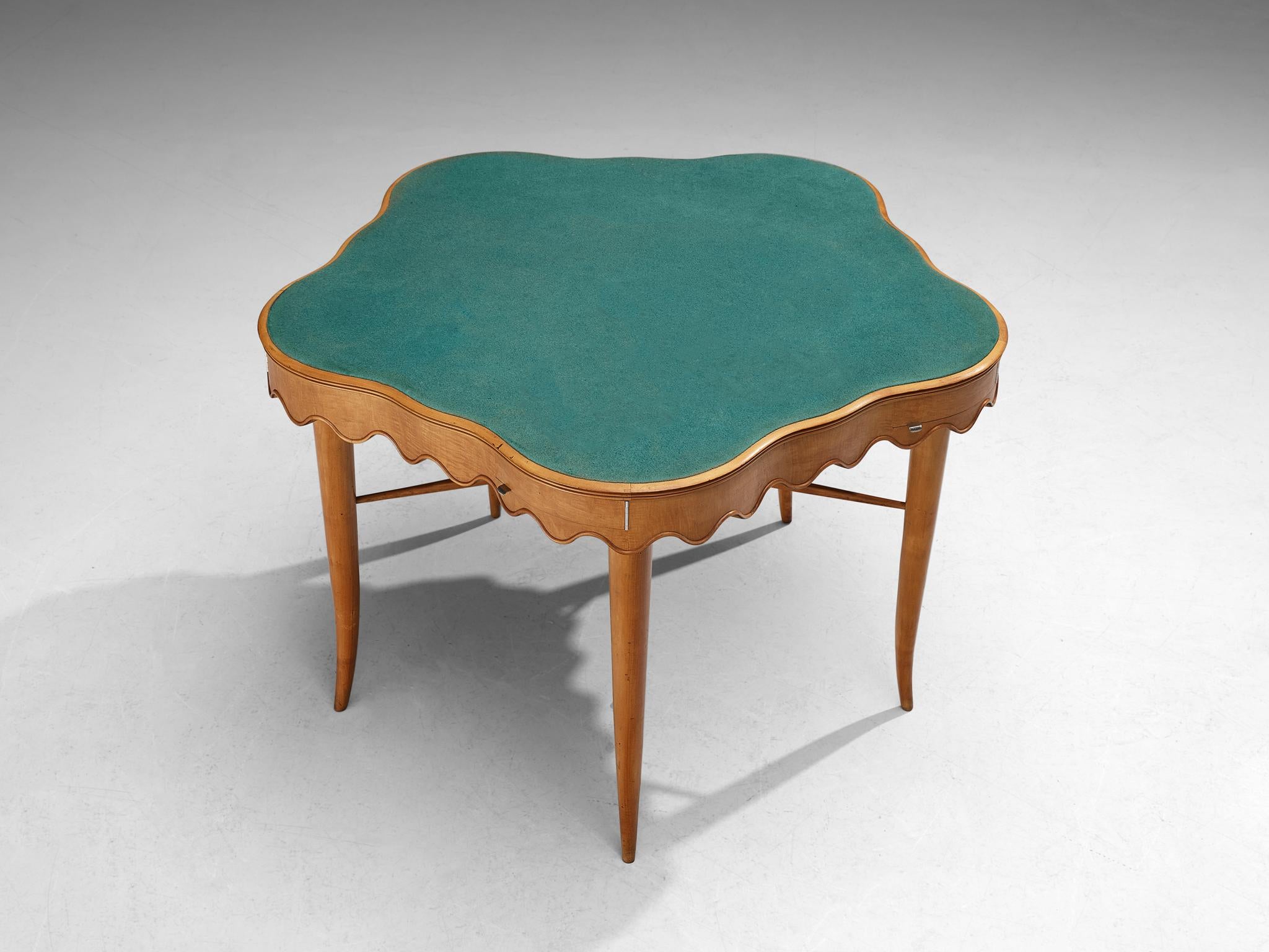 Italian Game Table in Maple For Sale at 1stDibs
