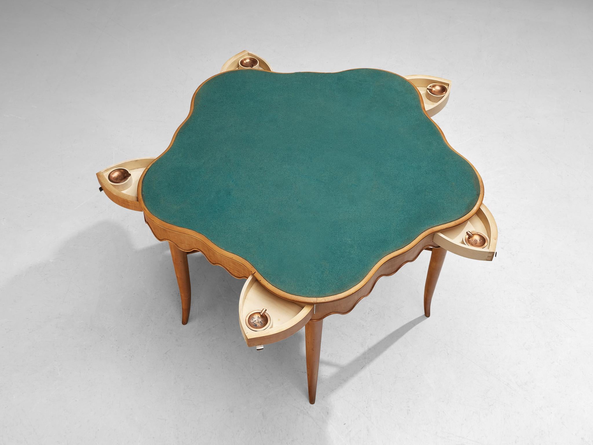 Italian Game Table in Maple For Sale at 1stDibs