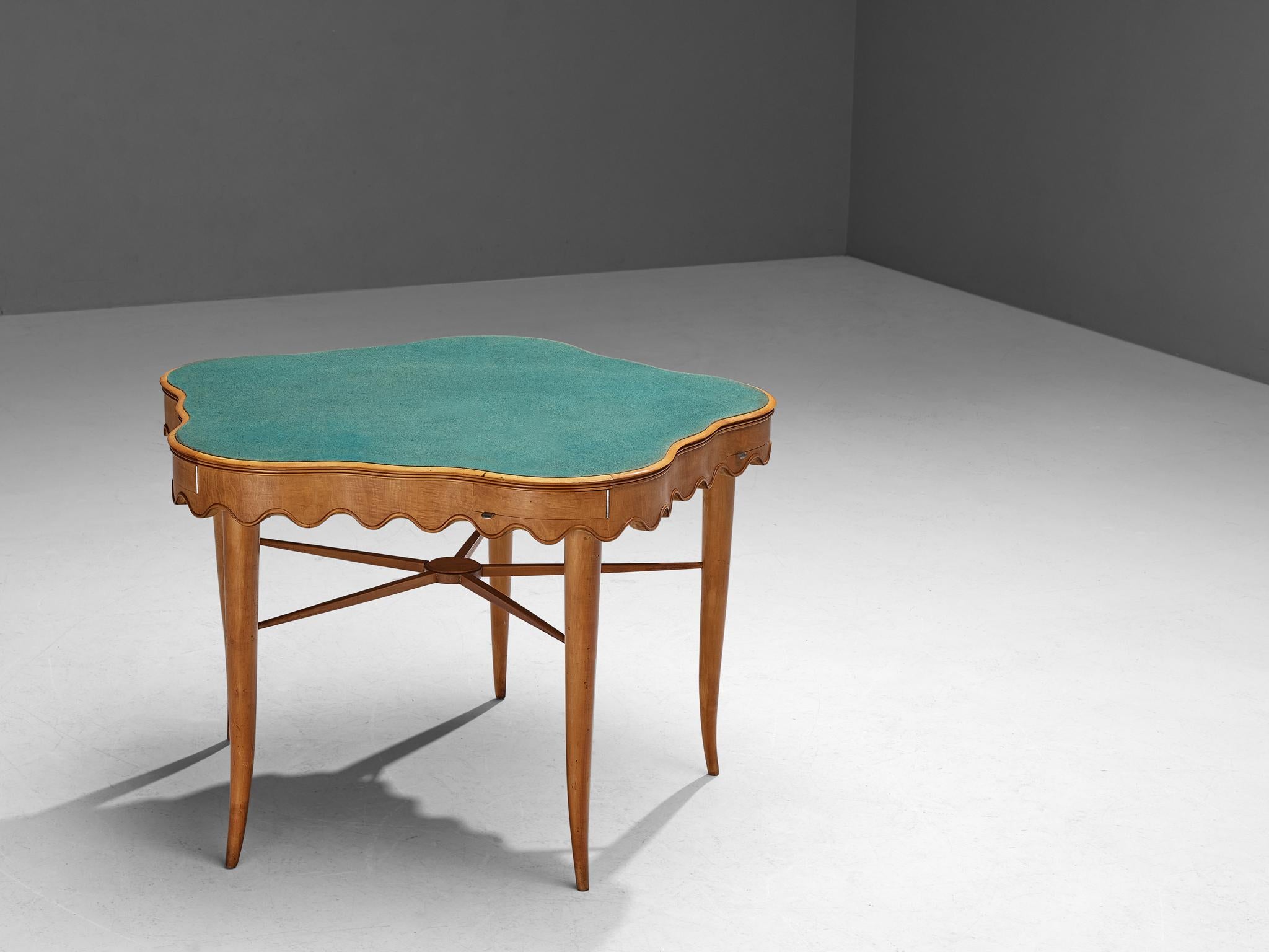 Italian Game Table in Maple For Sale at 1stDibs