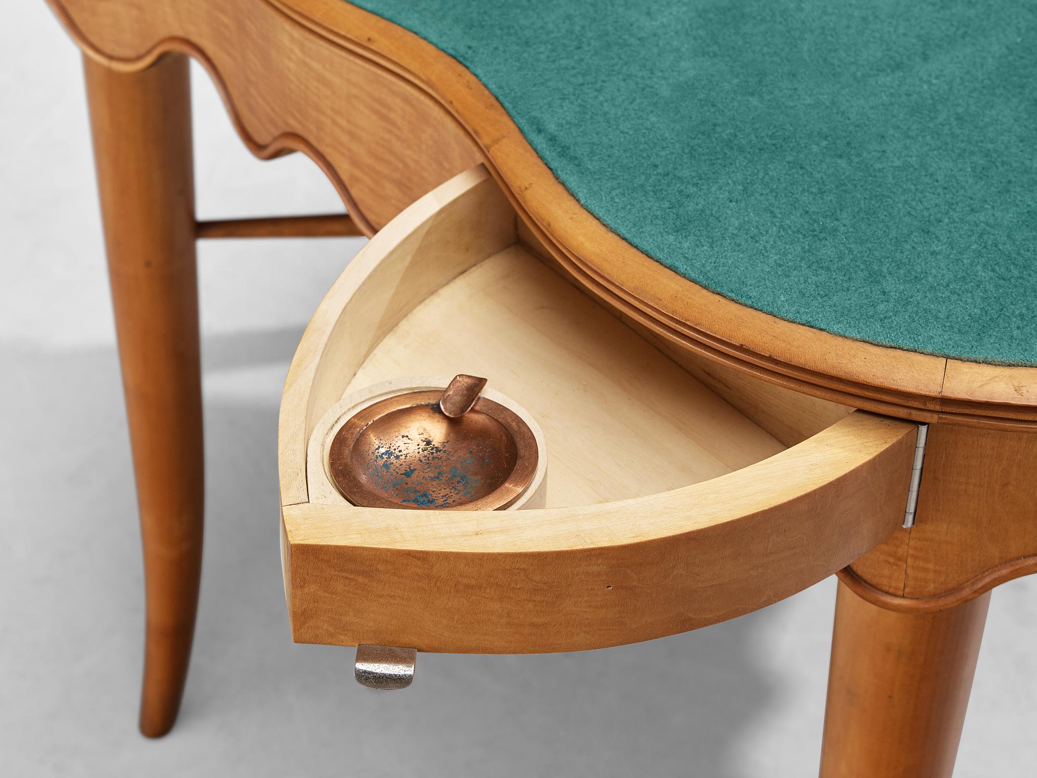 Italian Game Table in Maple For Sale at 1stDibs