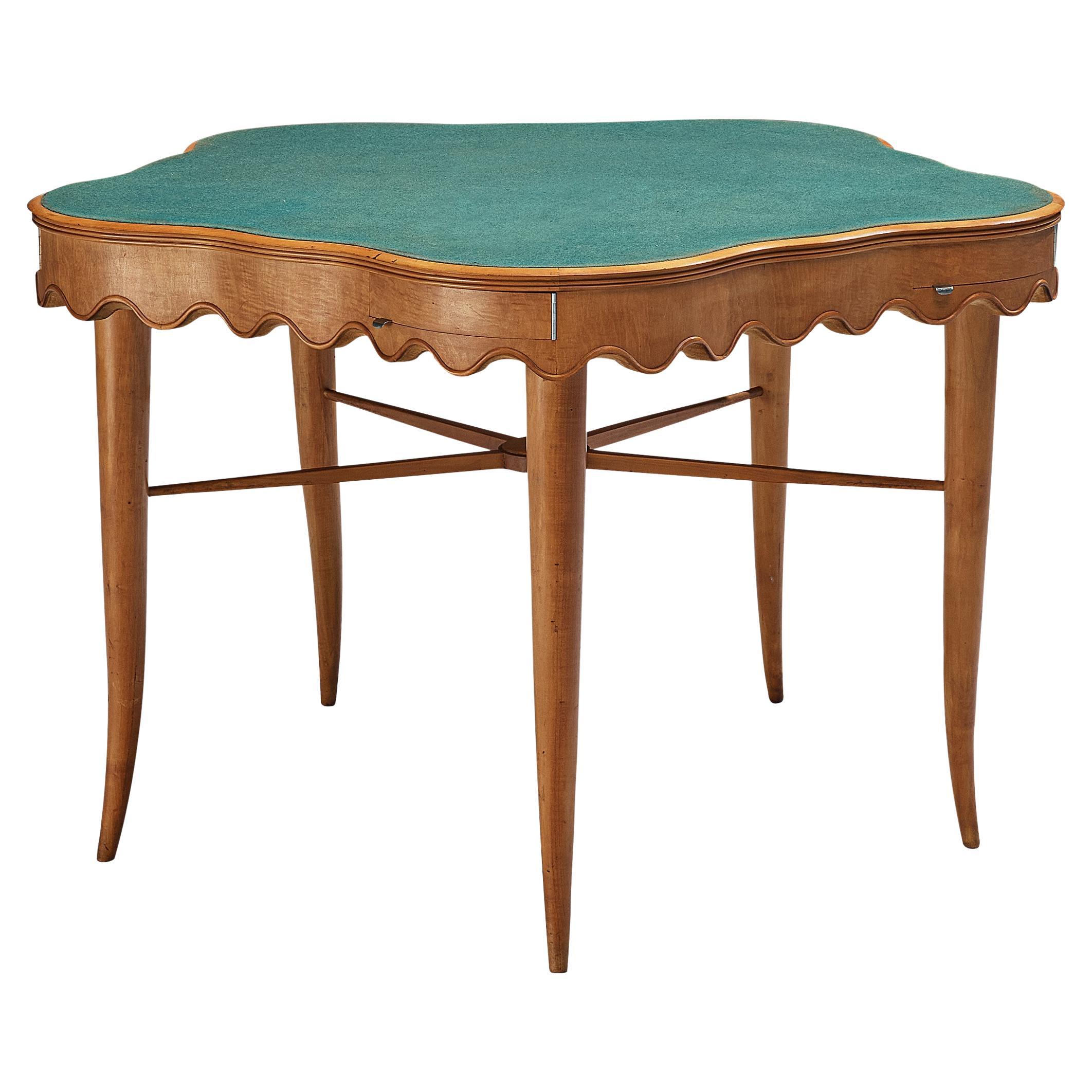 Italian Game Table in Maple For Sale at 1stDibs