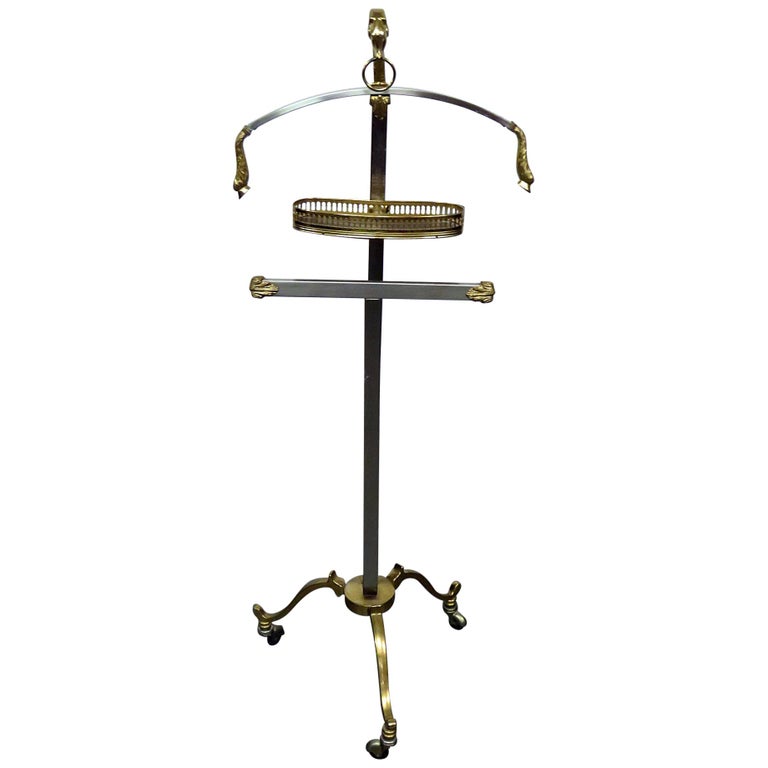 Italian Brass and Steel Rams Head Gentlemans Valet or Butler For Sale ...