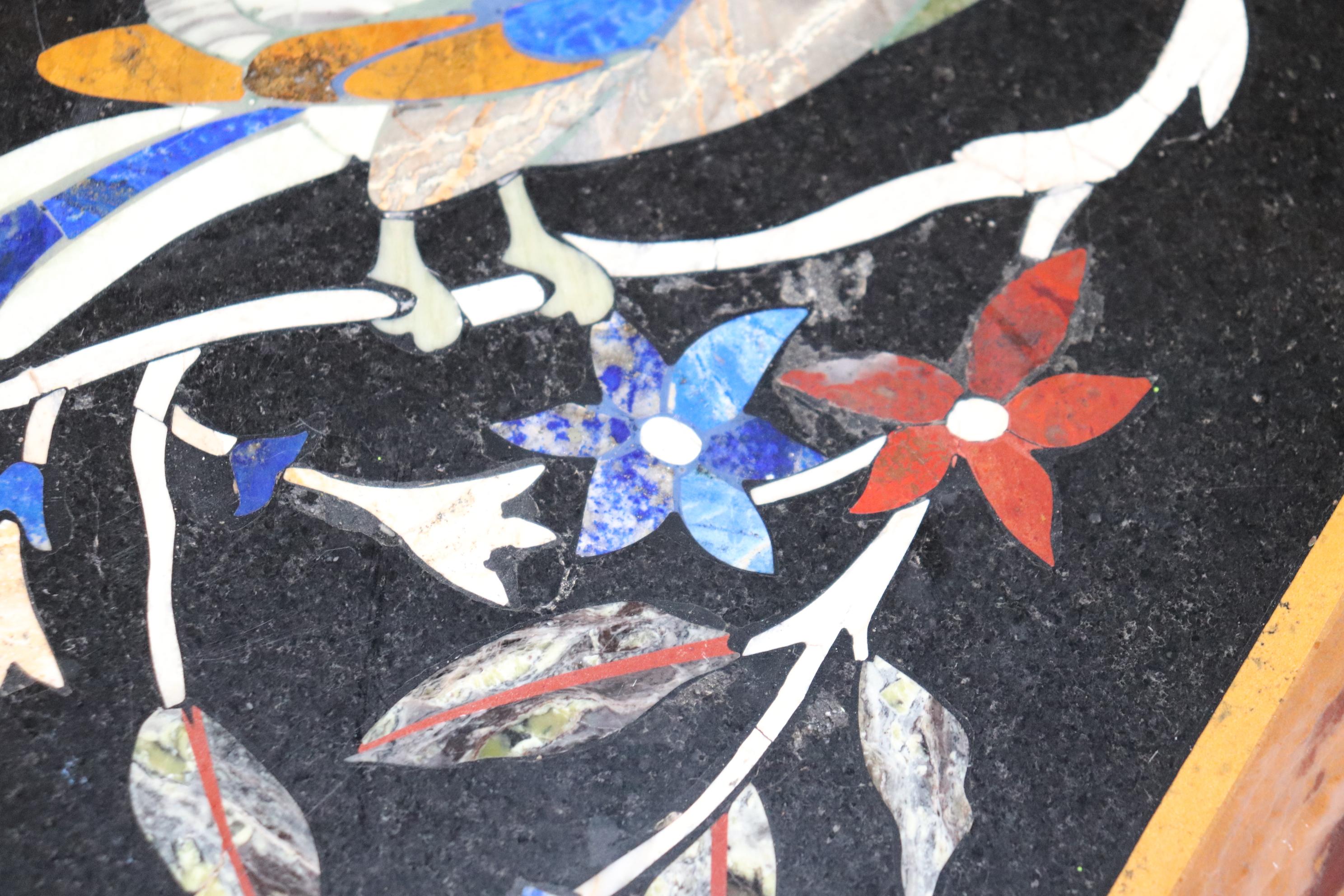 Italian Gilded Rococo Pietra Dura Inlaid Marble Top Center Table, circa ...