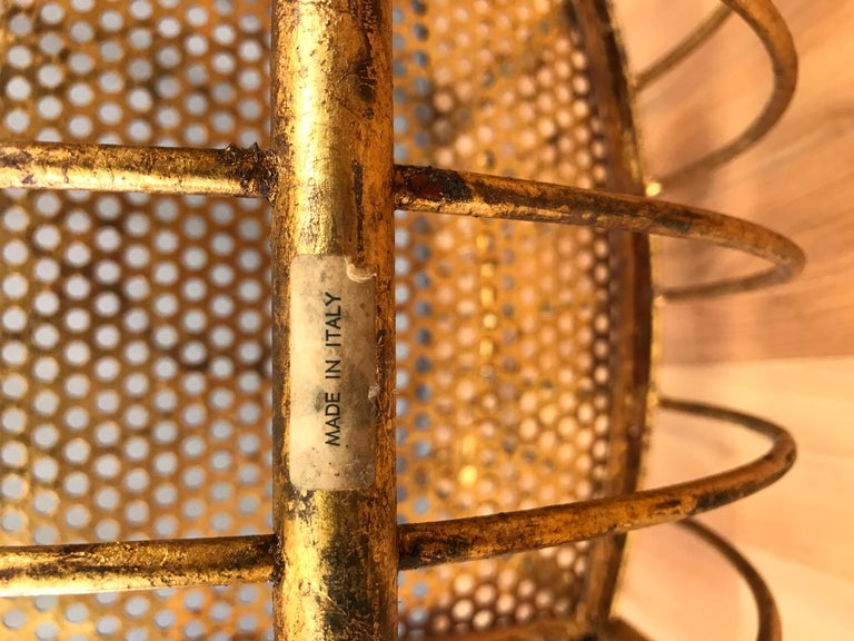 Italian Gilt Scroll Metal Chair at 1stDibs