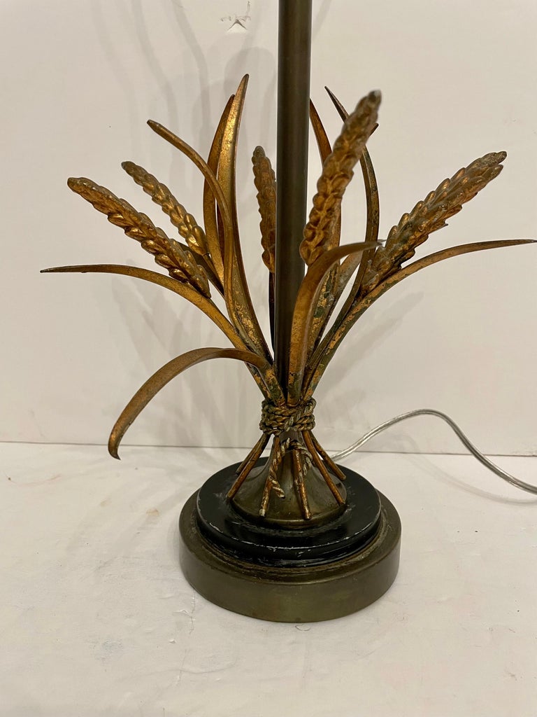 Italian Gilt Sheaf of Wheat Lamp For Sale at 1stDibs