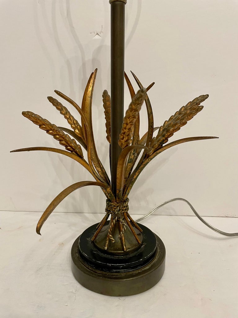 Italian Gilt Sheaf of Wheat Lamp For Sale at 1stDibs
