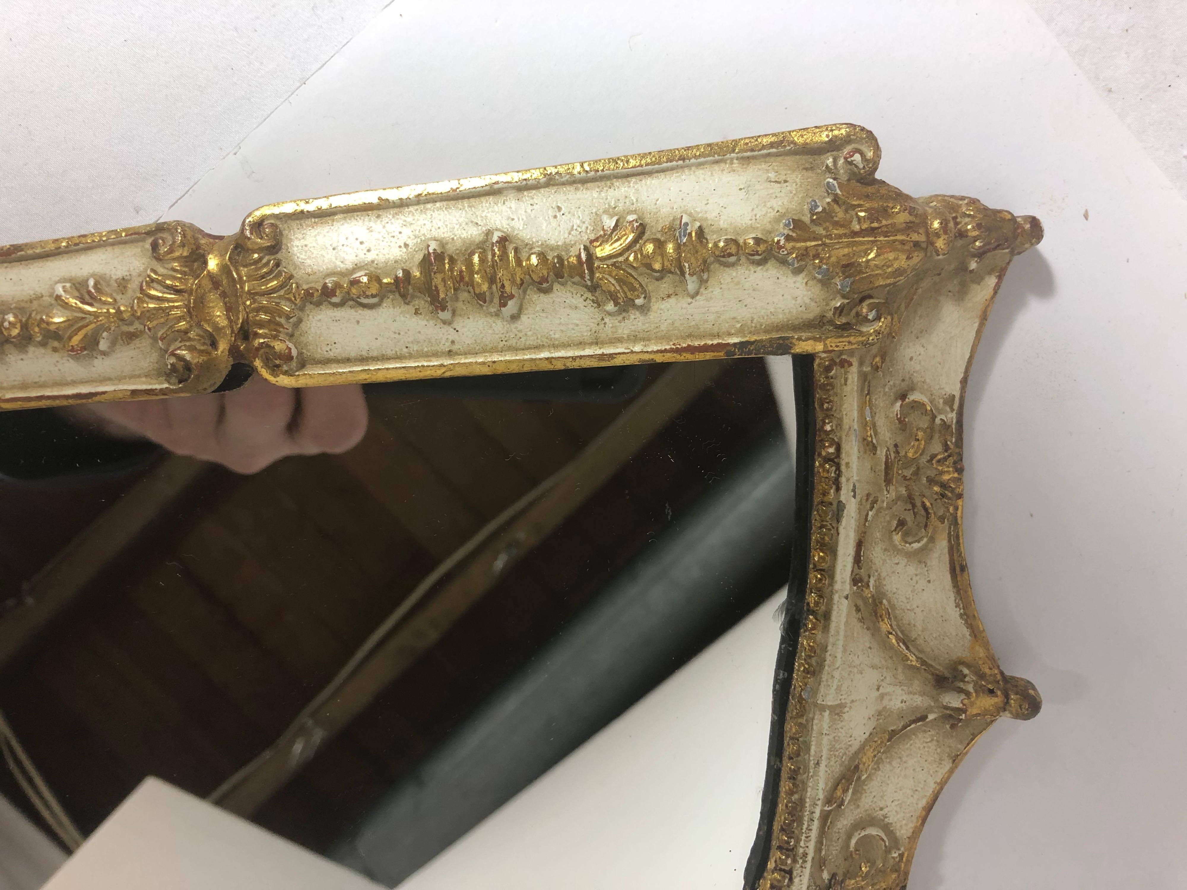 Italian Gilt-Tole Hollywood Regency Fan Shape Mirror at 1stDibs