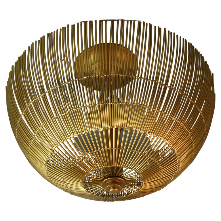 Italian Gilt Wire Form Flush Mount / Pendant at 1stDibs