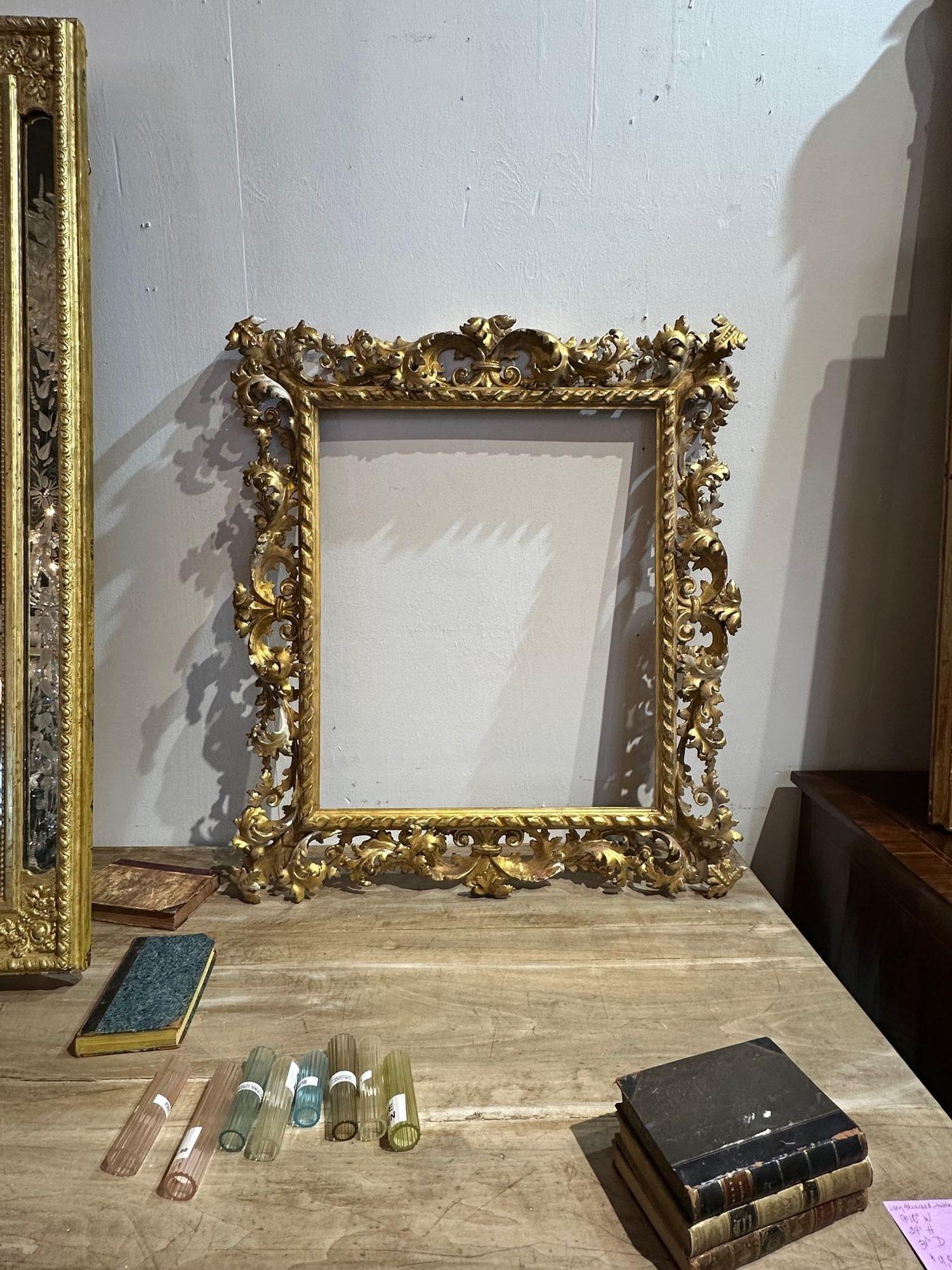 Italian Giltwood Florentine Frame For Sale at 1stDibs