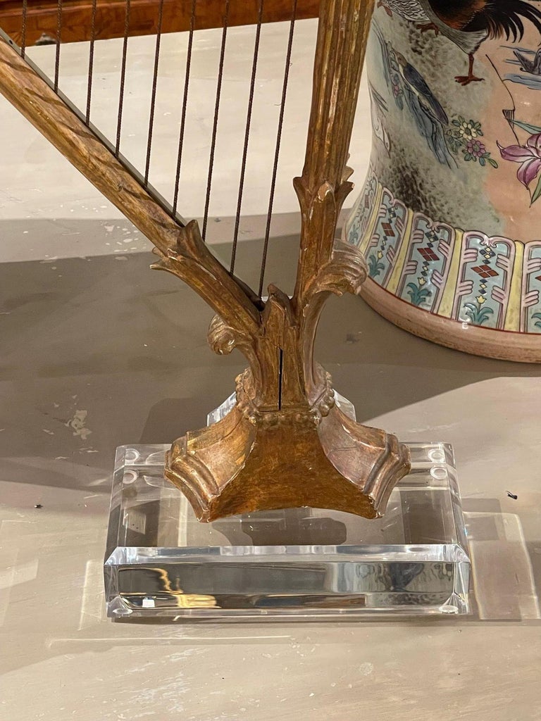 Italian Giltwood Harp For Sale at 1stDibs