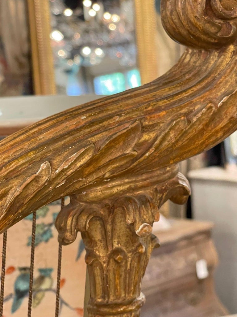 Italian Giltwood Harp For Sale at 1stDibs
