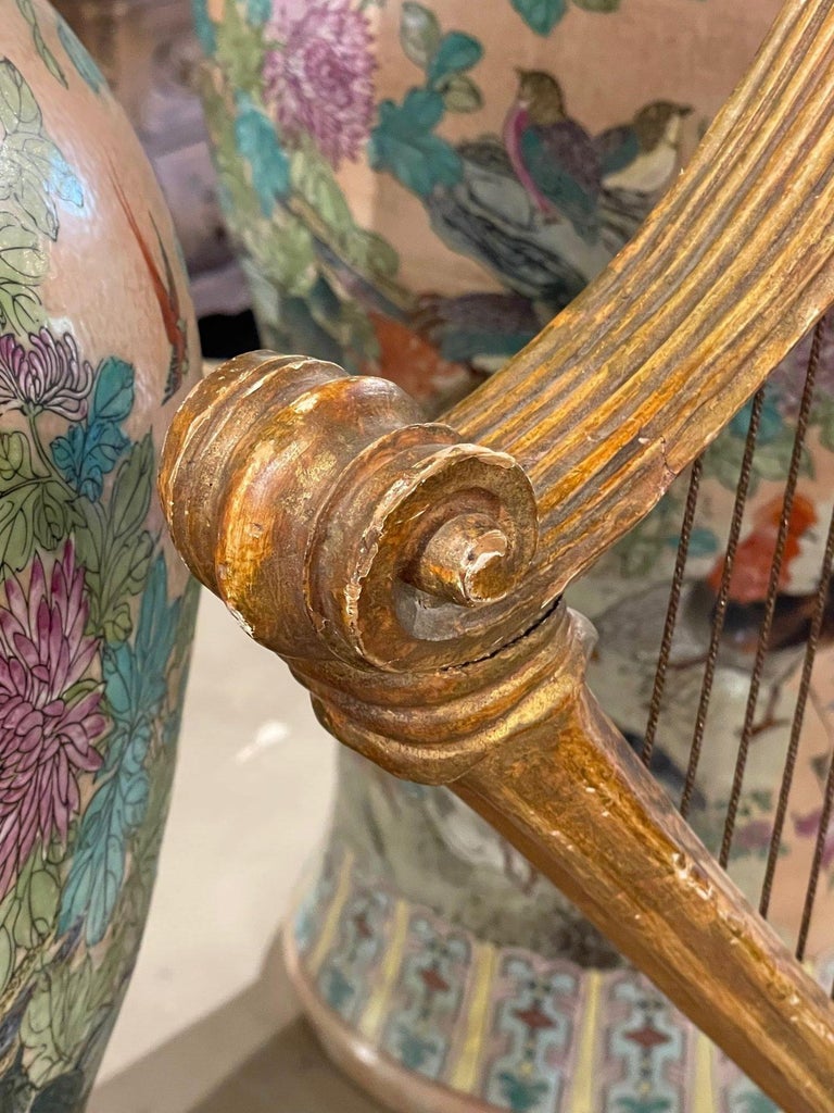 Italian Giltwood Harp For Sale at 1stDibs