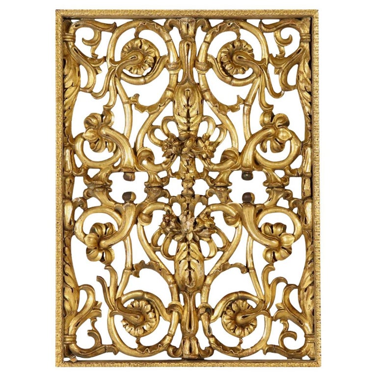 Italian Giltwood Overdoor Ornament Panel, circa 1740 For Sale at 1stDibs