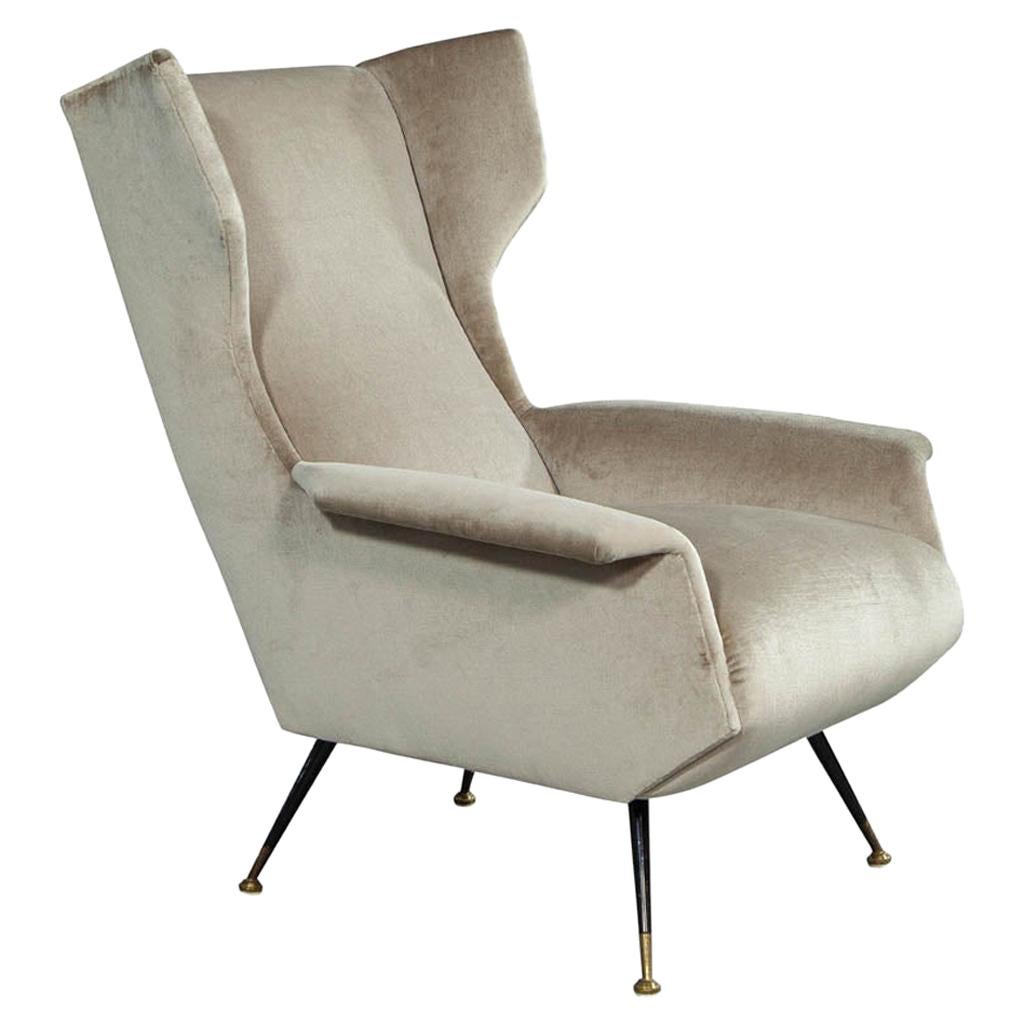Italian Gio Ponti Style Mid-Century Modern Parlor Chair at 1stDibs