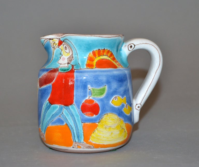 Italian Giovanni DeSimone Hand Painted Art Pottery Decor Milk, Creamer ...