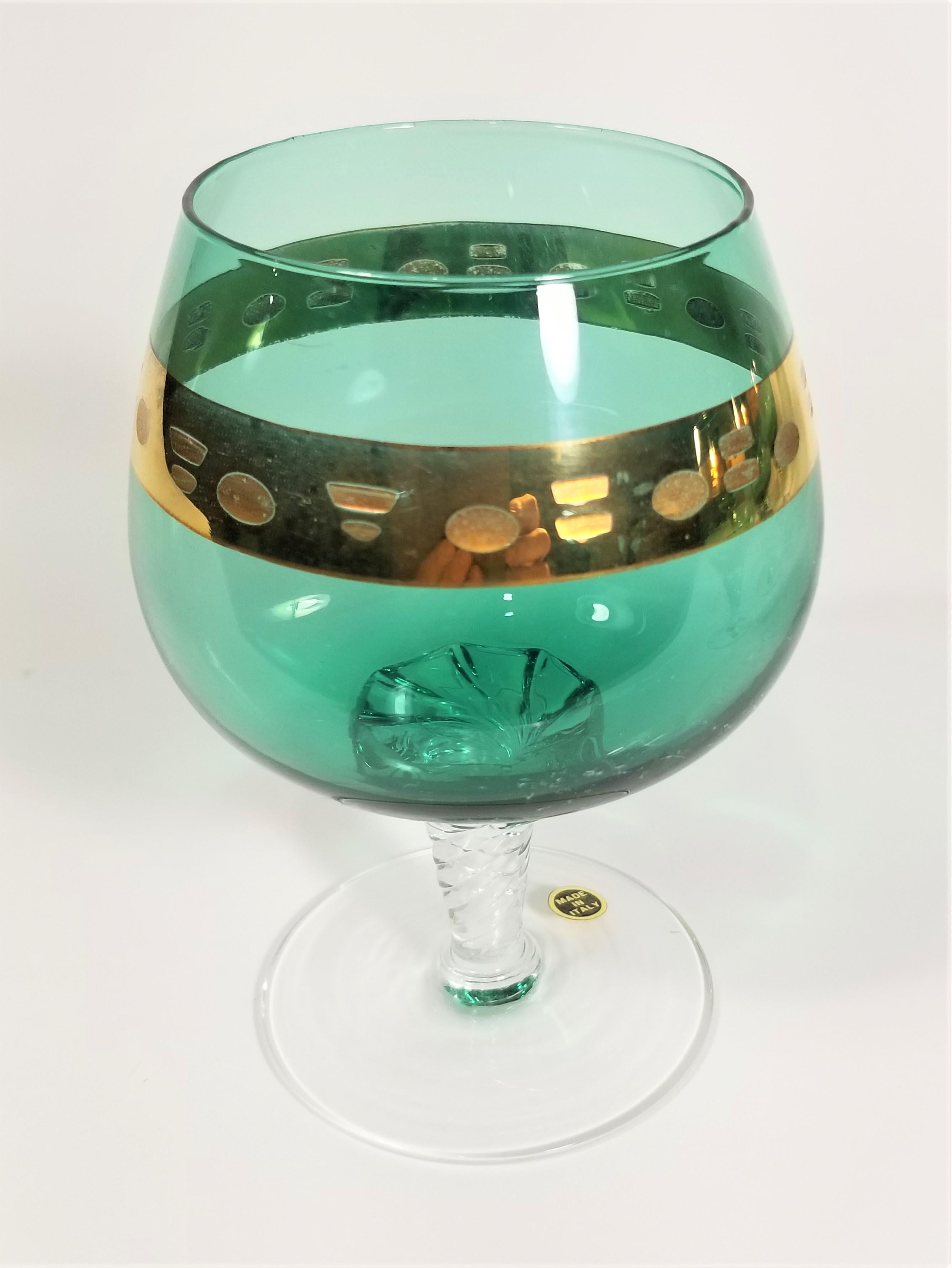 Italian Glassware Barware Stemware Made in Italy Mid-Century Unqused ...