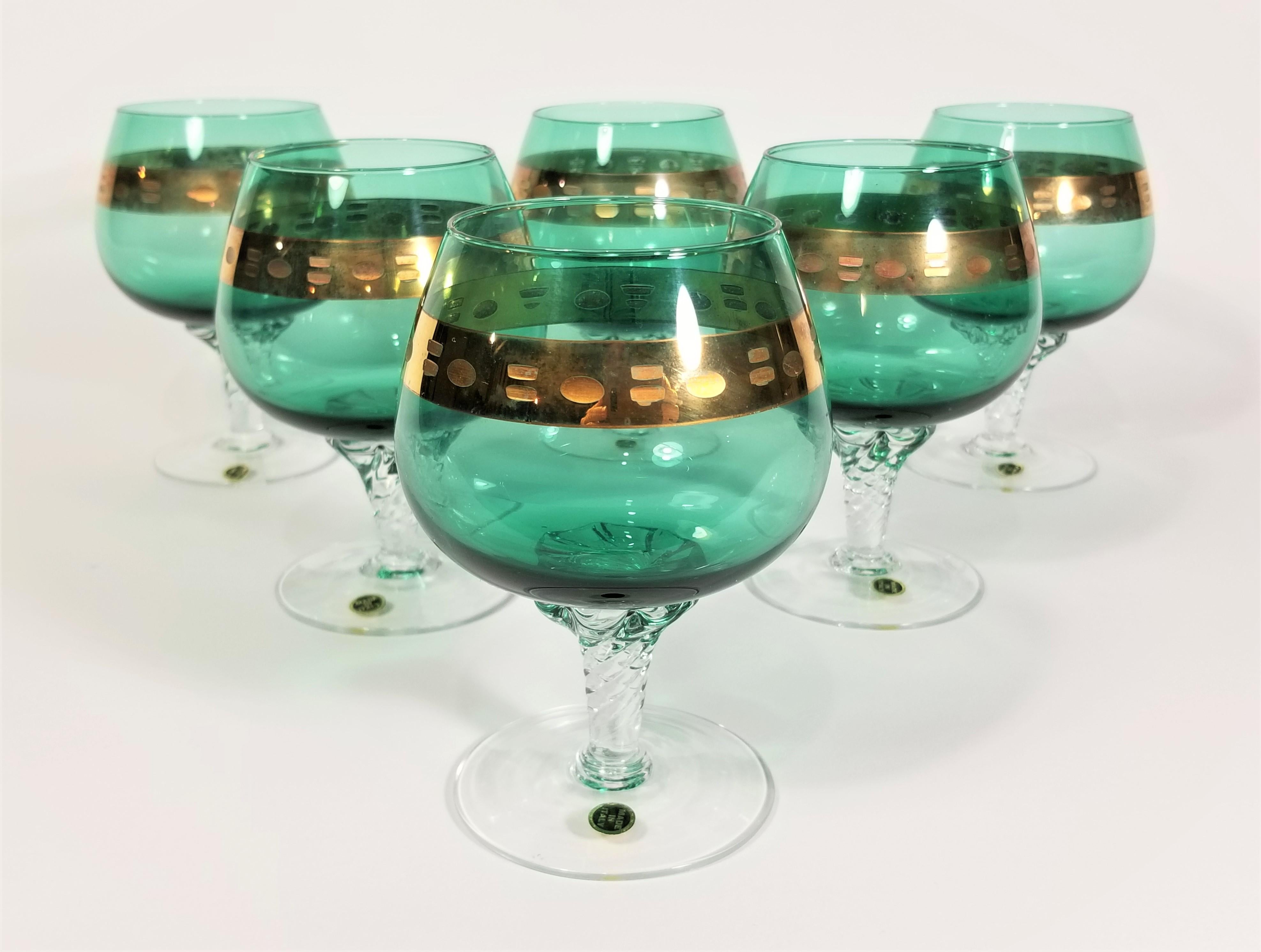 Italian Glassware Barware Stemware Made in Italy Mid-Century Unqused ...